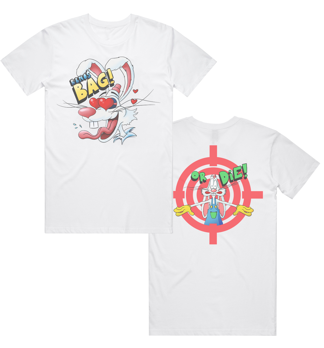 Rabbit Tee (White) – bbnomerch